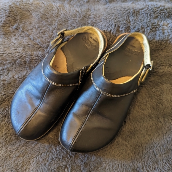 Earth | Shoes | Kalso Earth Shoes Copenhagen Shanti Black Leather Clog ...